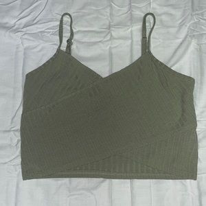 mandee | Tops | Mandee Sage Green Crop Top | Poshmark
